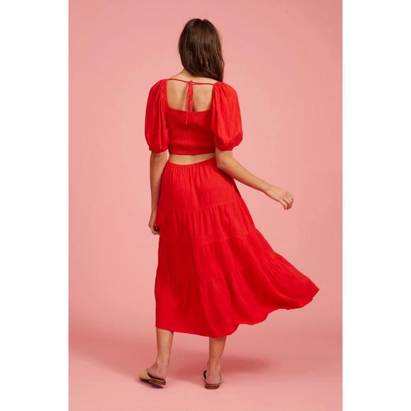 Lucy Paris | Dresses | New Lucy Paris Keely Cutout Dress In Red | Poshmark